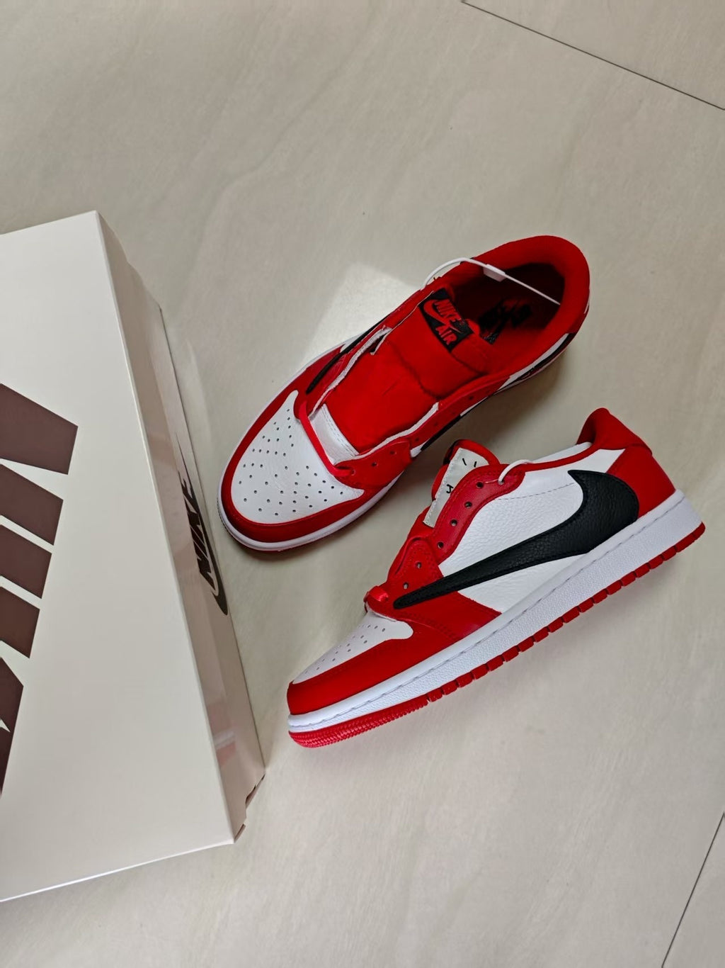 Travis Scott x Air Jordan 1 Low OG SP (Red/White) – Vault Society